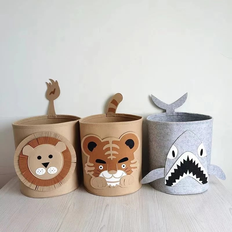 Minimalist Toy Storage Basket/ Animal Theme Toy Hamper/ Kids Laundry H ...