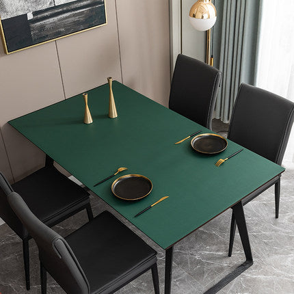 Faux Leather 1.3mm Thick Table Protector Placemats for Dining Tables ...