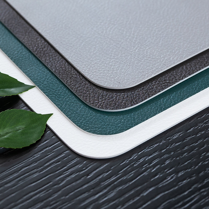 Faux Leather 1.3mm Thick Table Protector Placemats for Dining Tables ...
