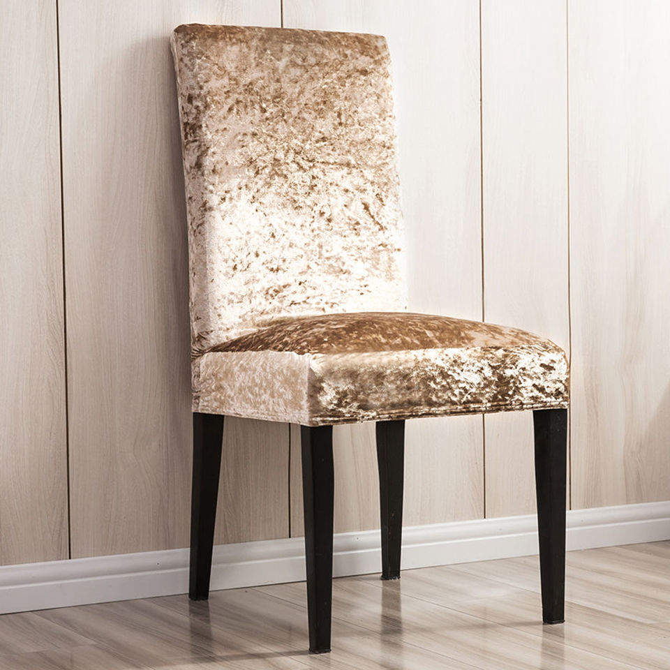 Glam Velveteen Chair Slipcovers Dining Chair Covers - Winfinity Brands