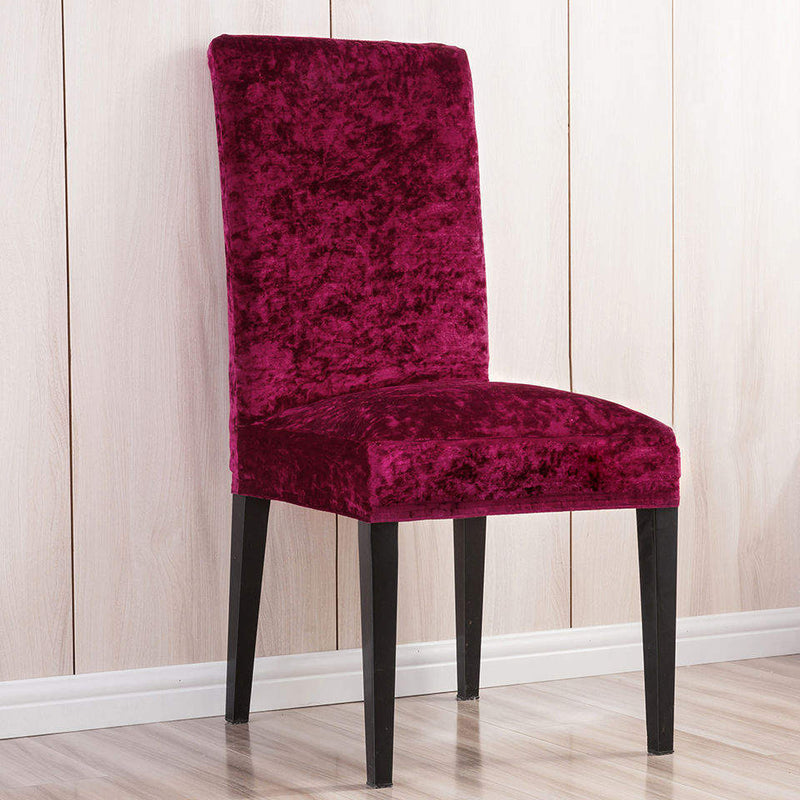 Glam Velveteen Chair Slipcovers Dining Chair Covers - Winfinity Brands