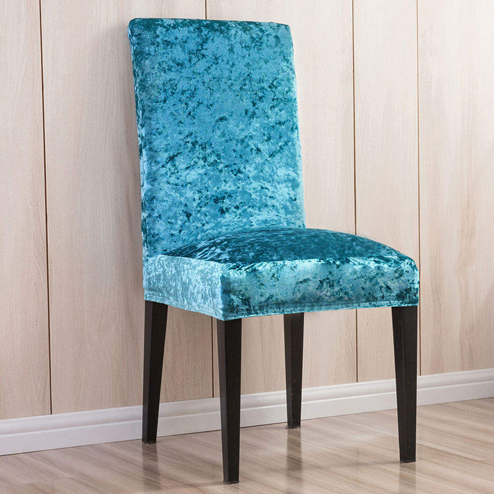 Glam Velveteen Chair Slipcovers Dining Chair Covers - Winfinity Brands