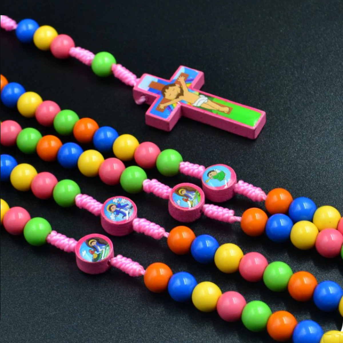 My First Rosary - Children's Rainbow Rosary - Available in Blue or Pink ...