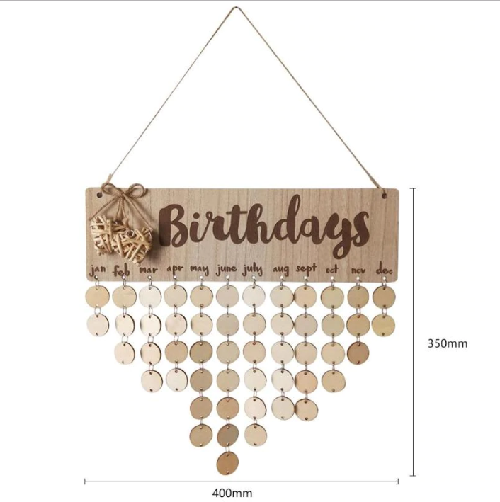 DIY Birthday Calendar Board - Special Dates Board - Winfinity Brands
