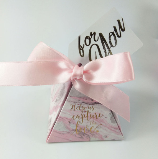 DIY Marble Pyramid Style Thank You Gift Boxes - Winfinity Brands