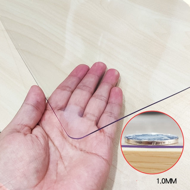 1mm Thick Transparent Matte Scrub or Crystal Clear Table + Bench Top P ...