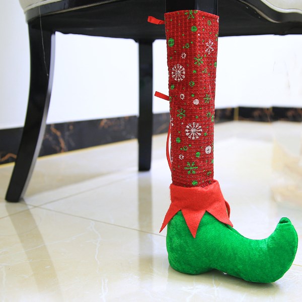 Santa or Elf Chair Leg Christmas Stockings Set (4 Pieces per Lot ...