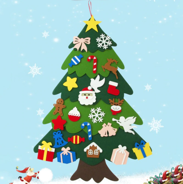 CREATEME™ Two Tone Felt Christmas Tree for Toddlers and Kids ...